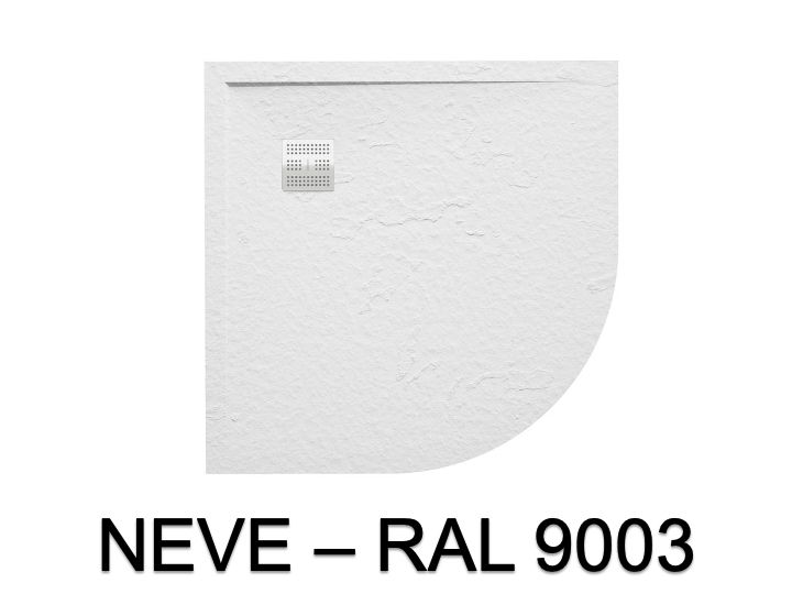 Corner shower tray, 70x70 cm, resin, extra flat, cuttable - VERONE Angular